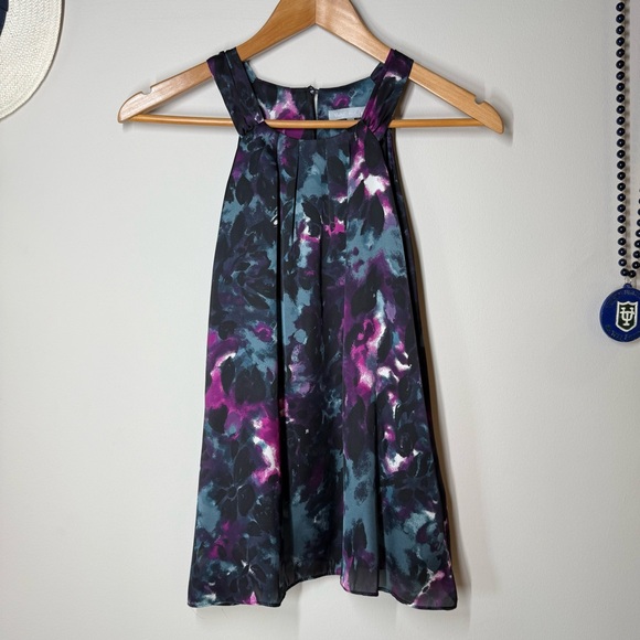 Violet & Claire | Tops | Nwot Violet Claire Purple Floral Watercolor ...